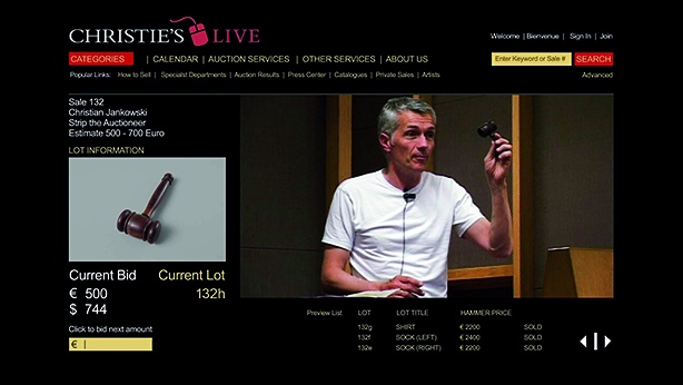 Strip the Auctioneer – Christian Jankowski